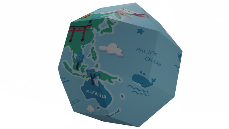 Rhombicuboctahedron Paper Model PDFDIGITALFILE Origami Papercraft Low ...