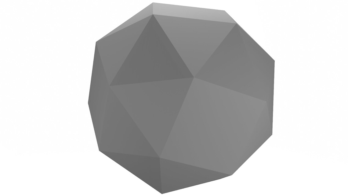 Snub Cube Paper Model PDF DIGITAL FILE Origami Papercraft Low Poly ...