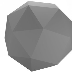 Snub Cube Paper Model PDF DIGITAL FILE Origami Papercraft Low Poly ...