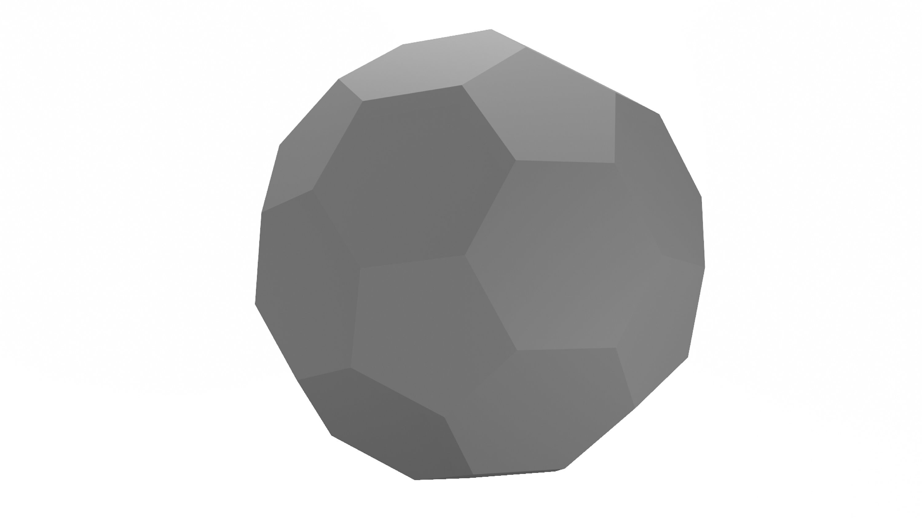 Truncated Icosahedron Paper Model PDFDIGITALFILE Origami Papercraft Low ...