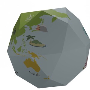 Icosidodecahedron Paper Model PDF DIGITAL FILE Origami Papercraft Low ...