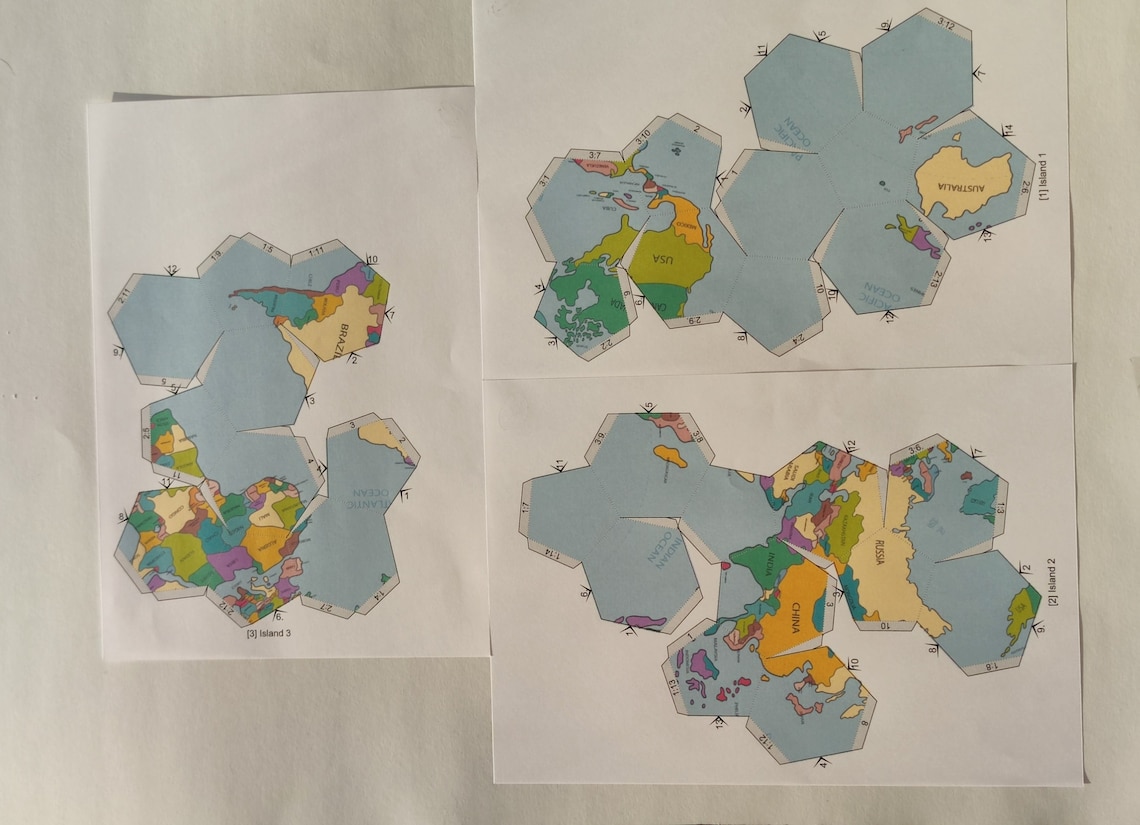 Truncated Icosahedron Paper Model PDFDIGITALFILE Origami Papercraft Low ...