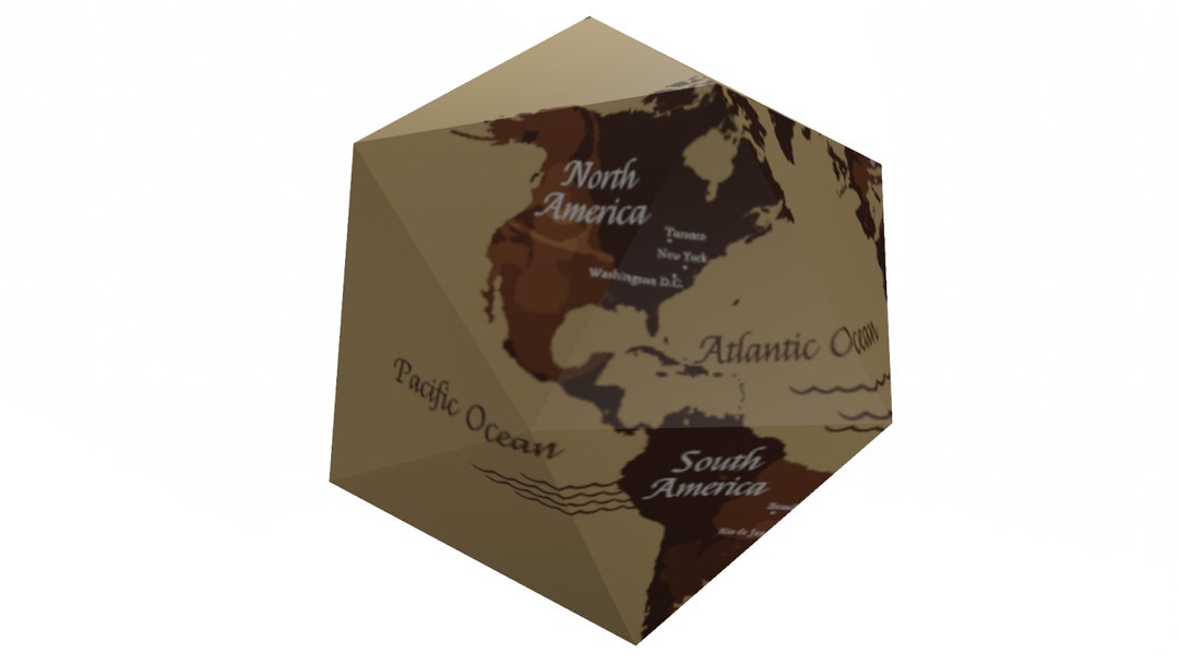 Icosahedron Paper Model PDF DIGITAL FILE Origami Papercraft Low Poly ...