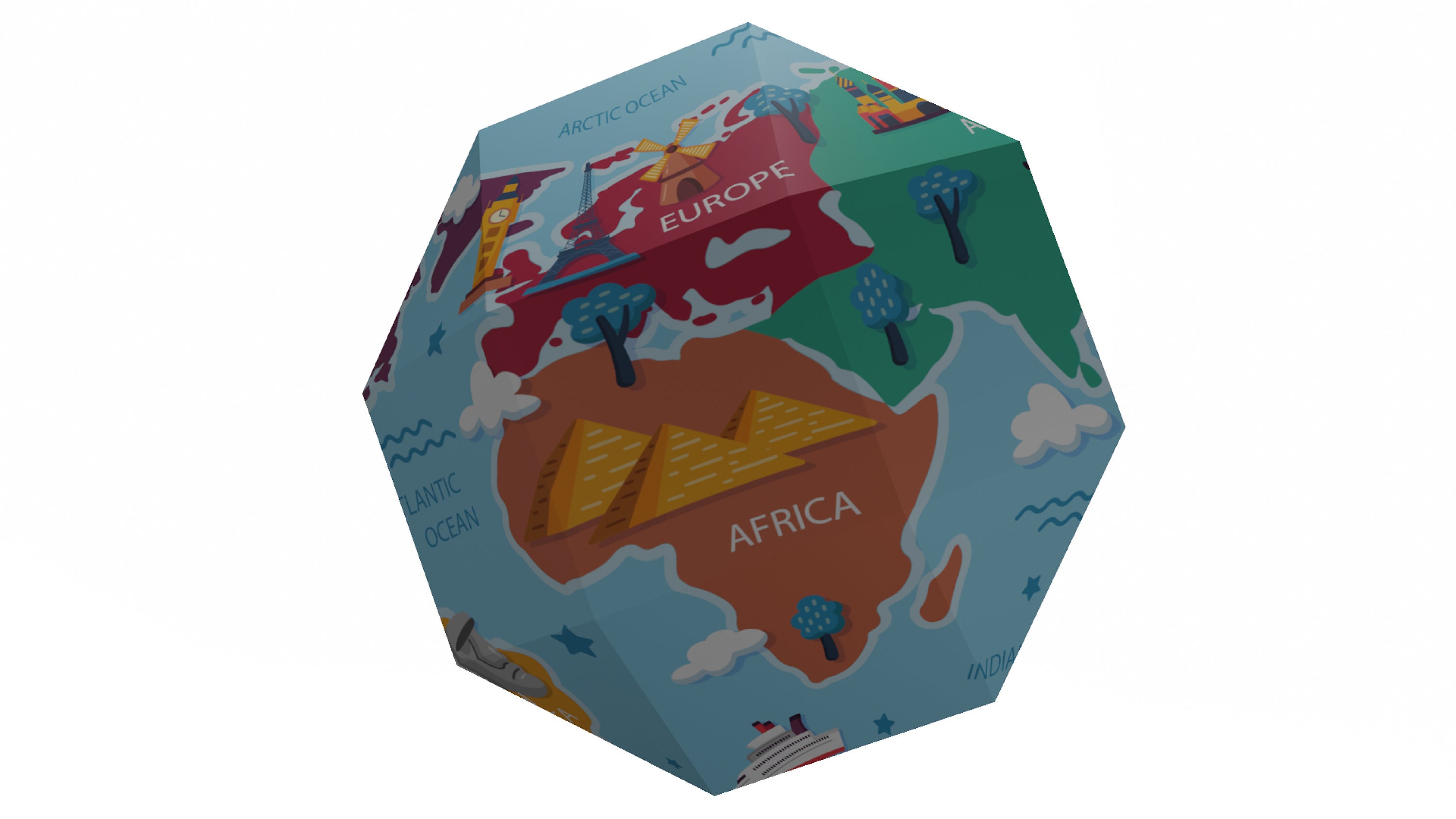 Rhombicuboctahedron Paper Model PDFDIGITALFILE Origami Papercraft Low ...