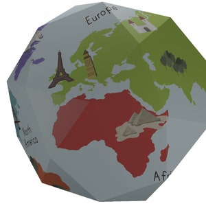 Icosidodecahedron Paper Model PDF DIGITAL FILE Origami Papercraft Low ...