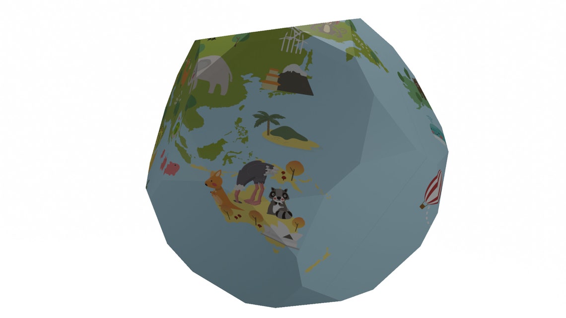 Truncated Dodecahedron Paper Model PDF DIGITAL FILE Origami Papercraft ...