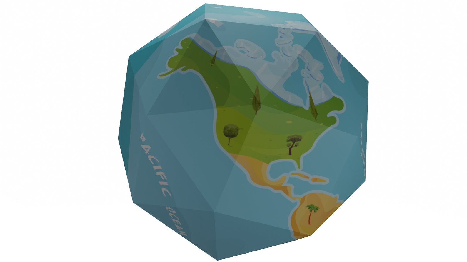 Snub Cube Paper Model PDF DIGITAL FILE Origami Papercraft Low Poly Paper Sculpture Earth Globe ...