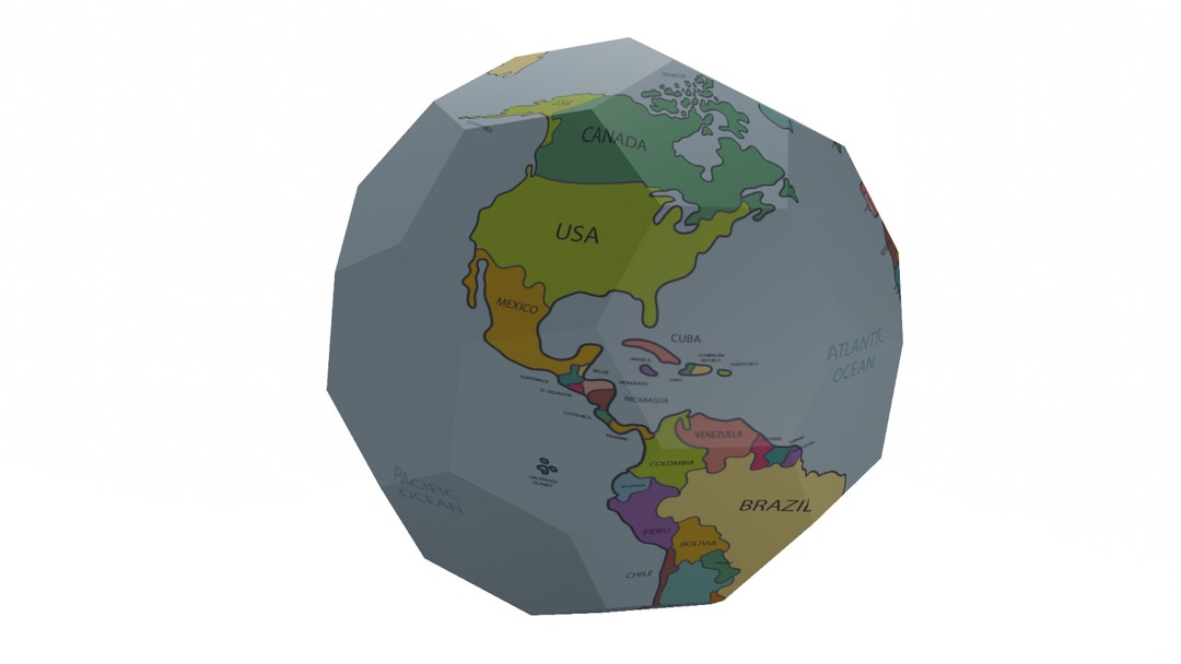 Truncated Icosahedron Paper Model PDFDIGITALFILE Origami Papercraft Low ...