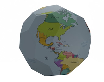 Snub Cube Paper Model PDF DIGITAL FILE Origami Papercraft Low Poly ...