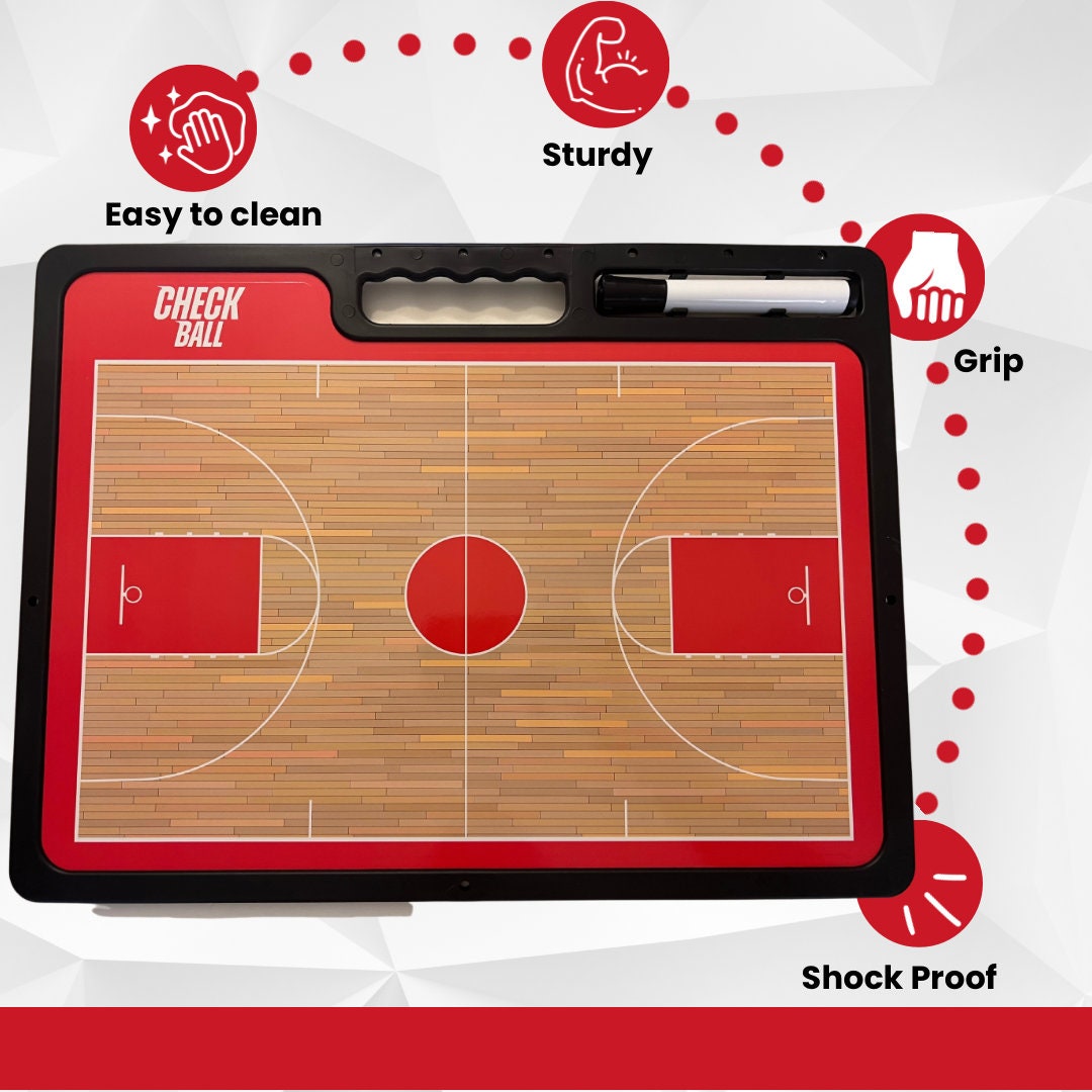 Check Ball Large Coaching Dry Erase Board With Eraser Two Sides With ...