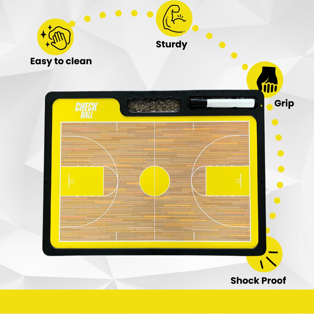 Check Ball Large Coaching Dry Erase Board With Eraser| Two Sides With ...