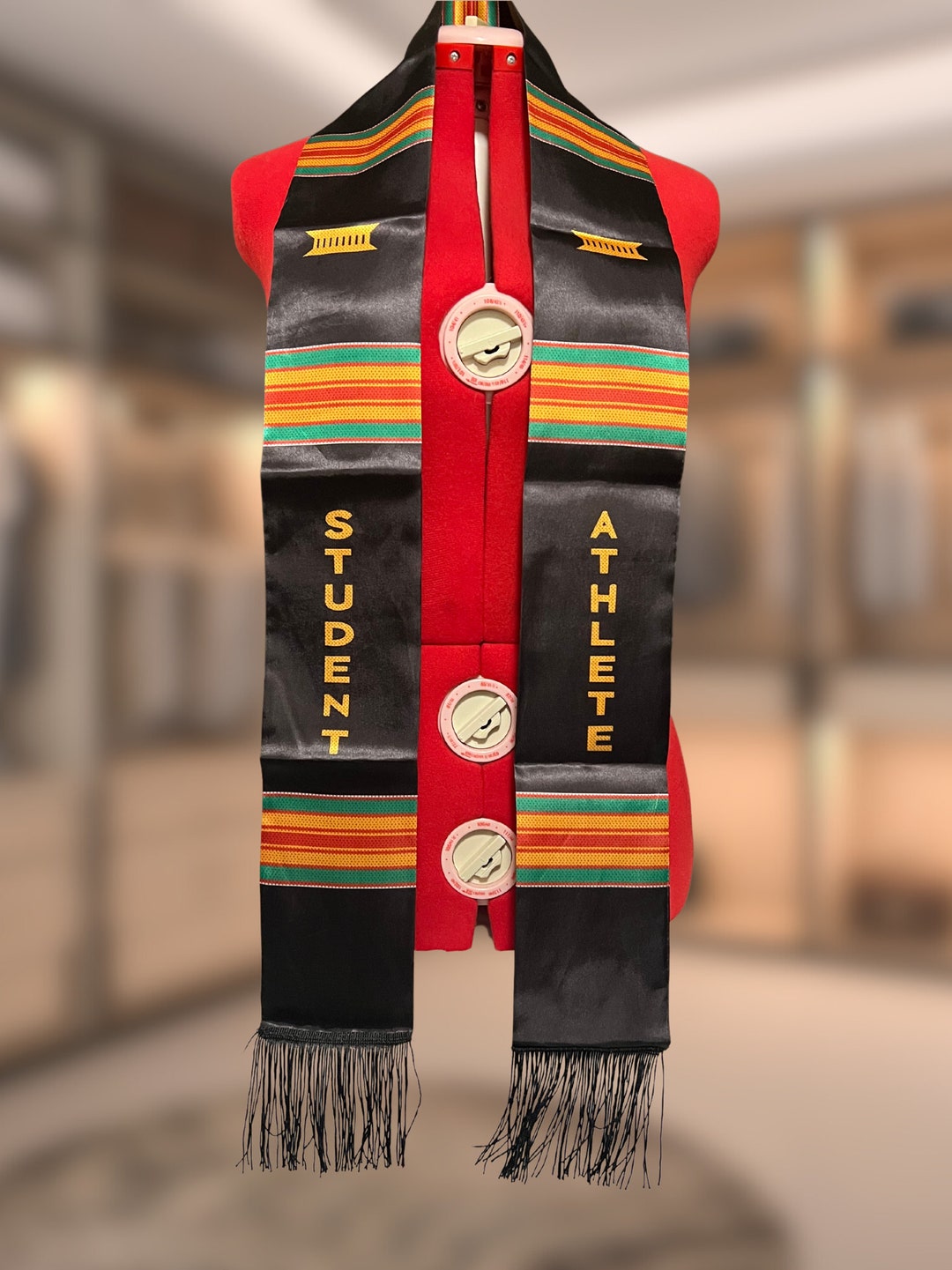 Student Athlete Sublimated Kente Cloth Design Graduation Stole - Etsy