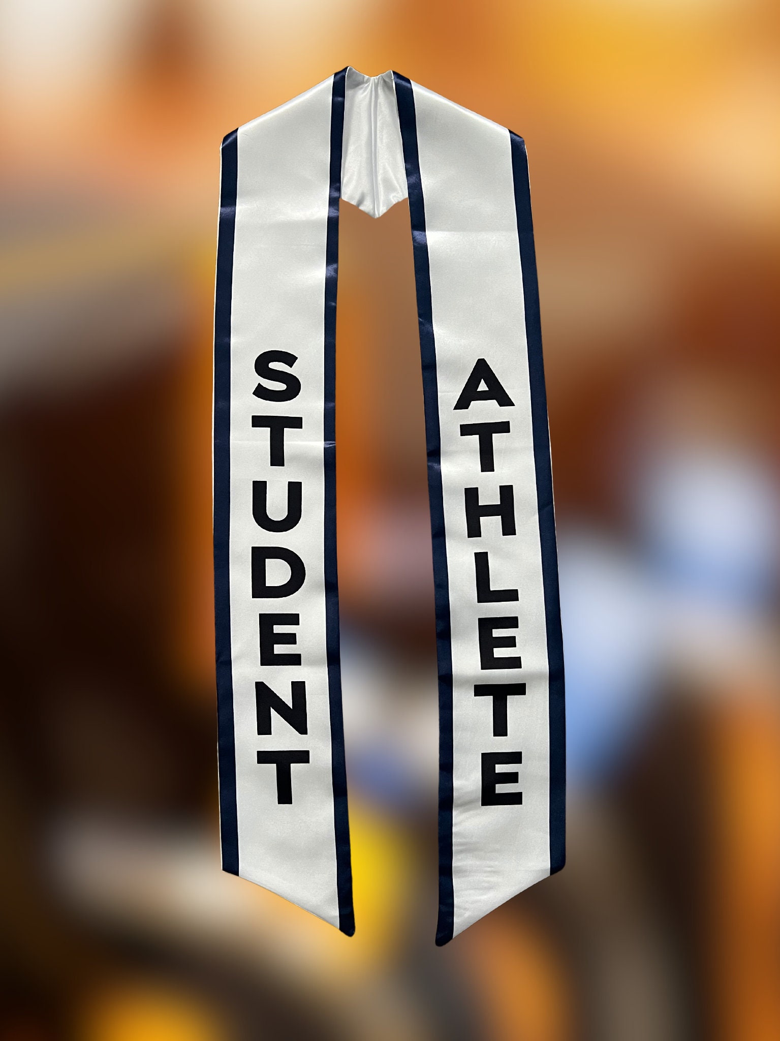 Student Athlete Sublimated Graduation Stole/ Sash (white/navy/black) - Etsy