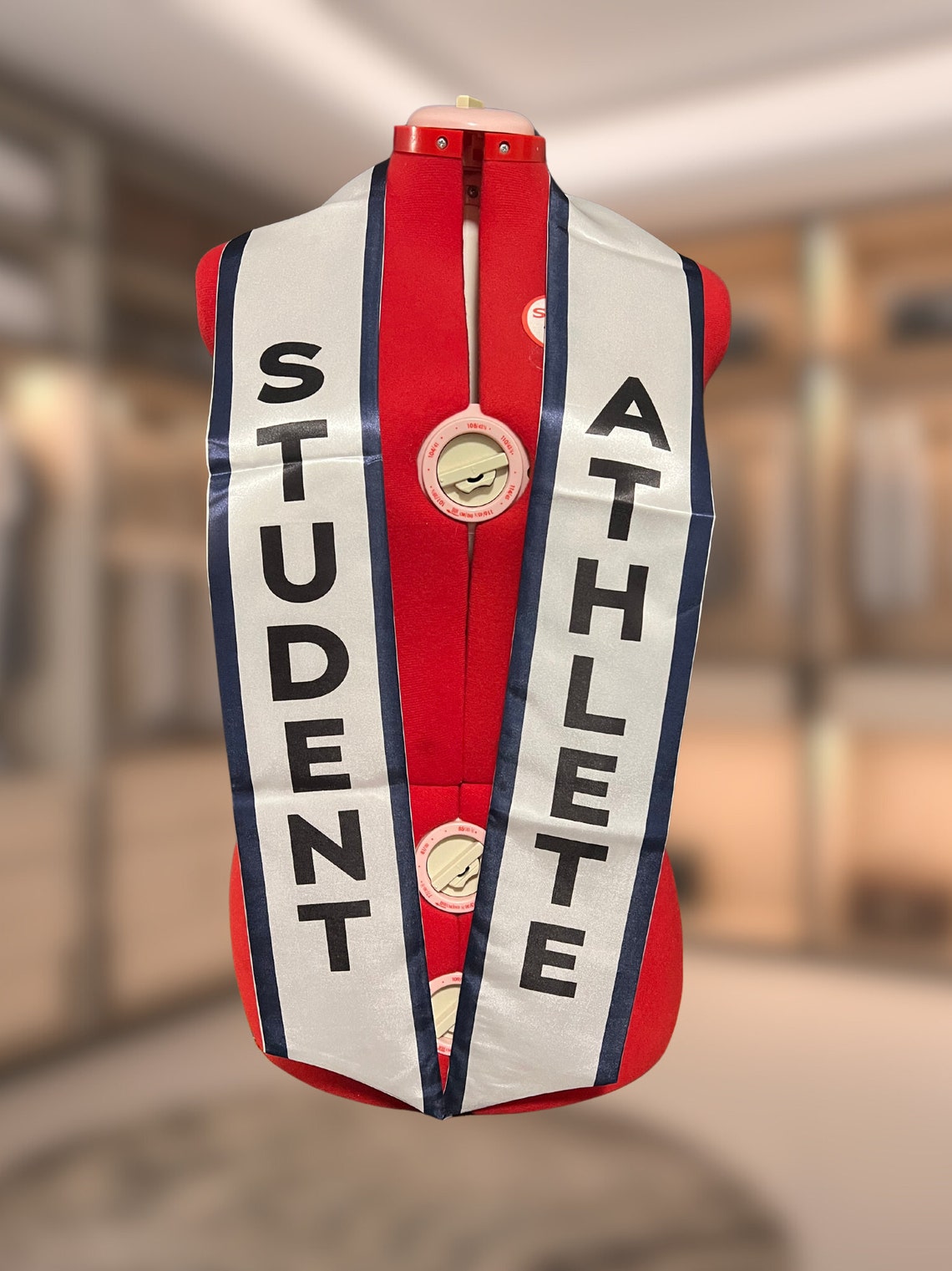 Student Athlete Sublimated Graduation Stole/ Sash (white/navy/black) - Etsy