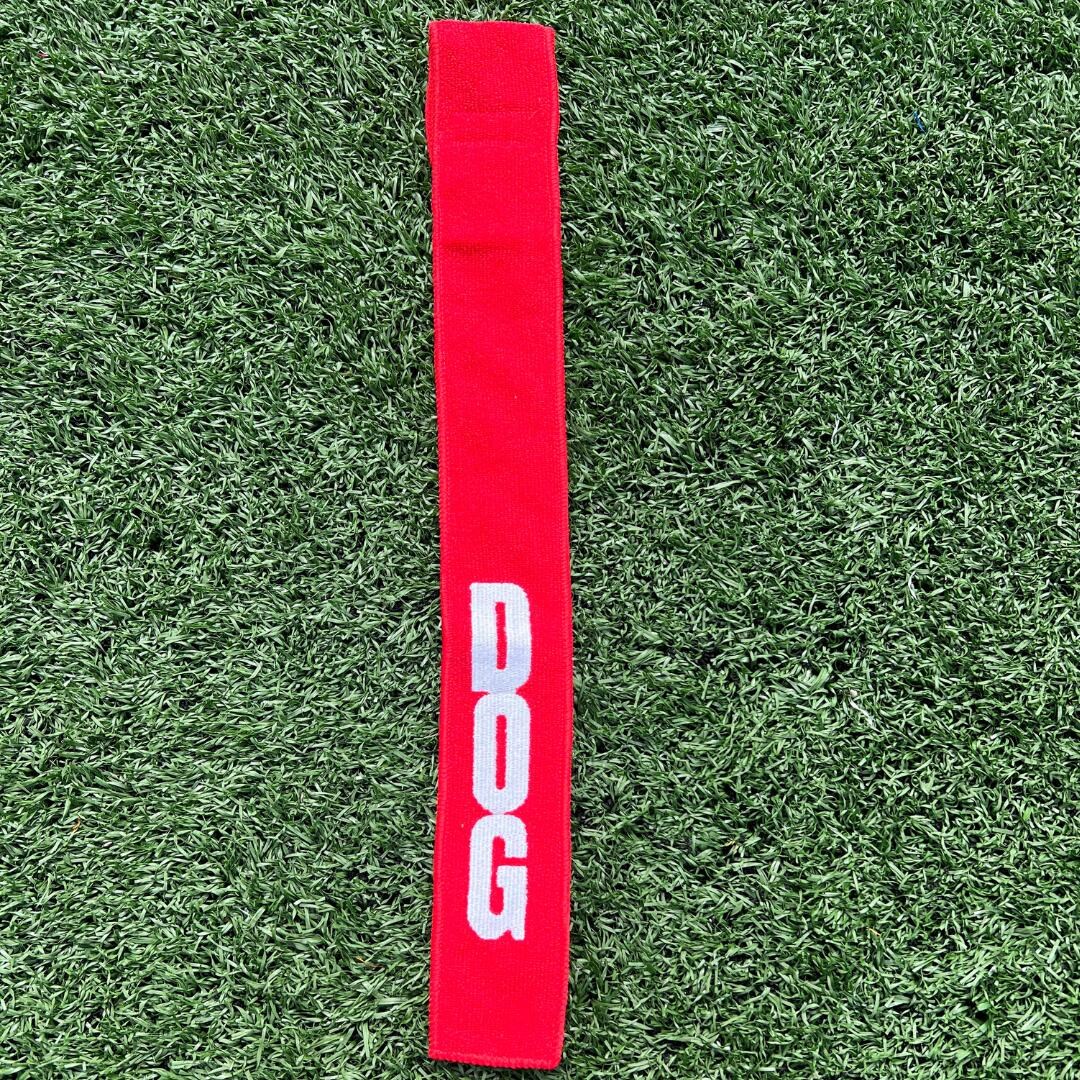 Red Football Embroidered Streamer Towel (DOG), Thin Sports Towel, Dries ...