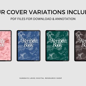 Digital Recipe Book for Goodnotes, Notability, Digital iPad Recipe ...