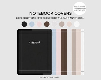 84 Striped Digital Notebook Covers for Goodnotes, Notability Goodnotes ...