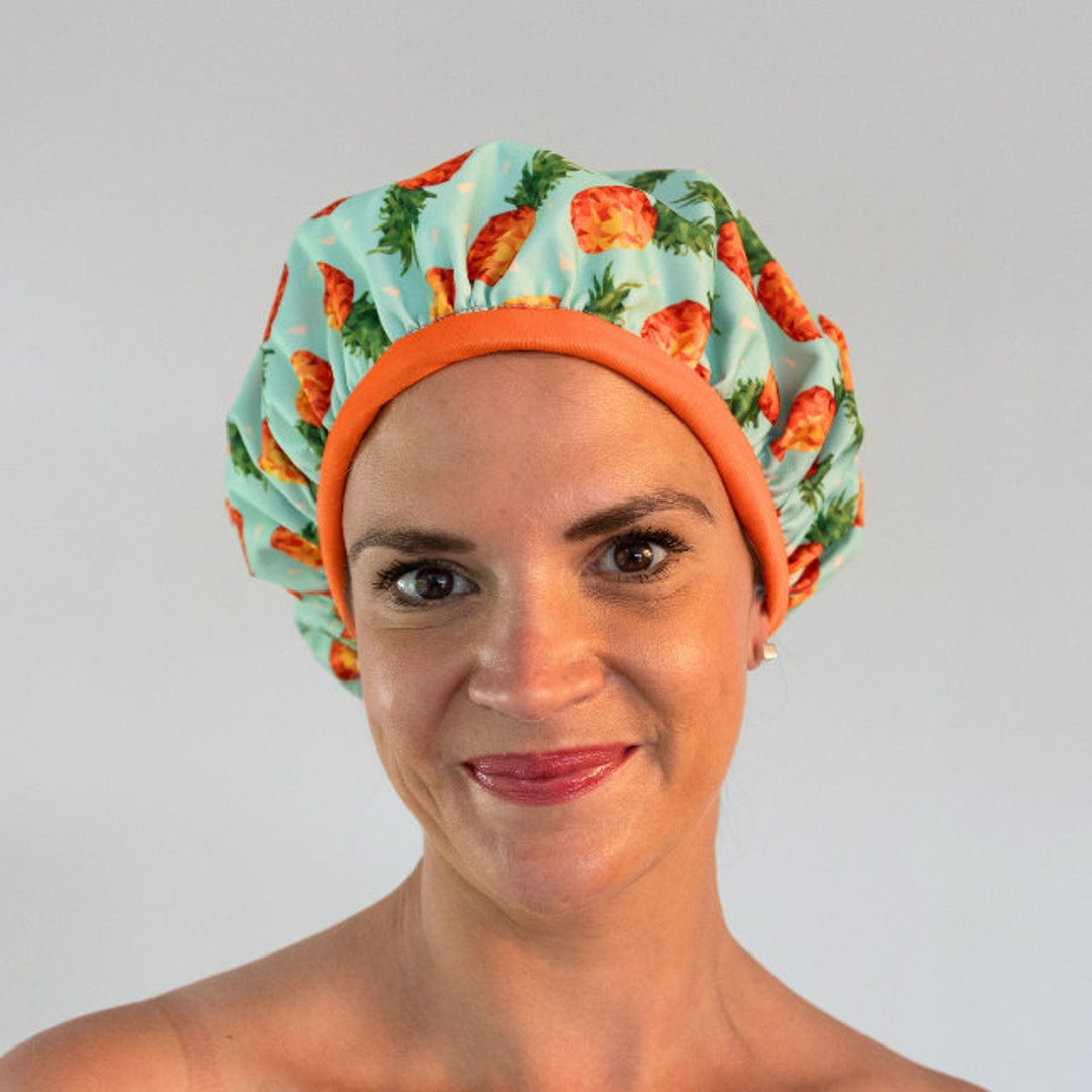 Luxe Shower Cap - Pina Colada - Etsy