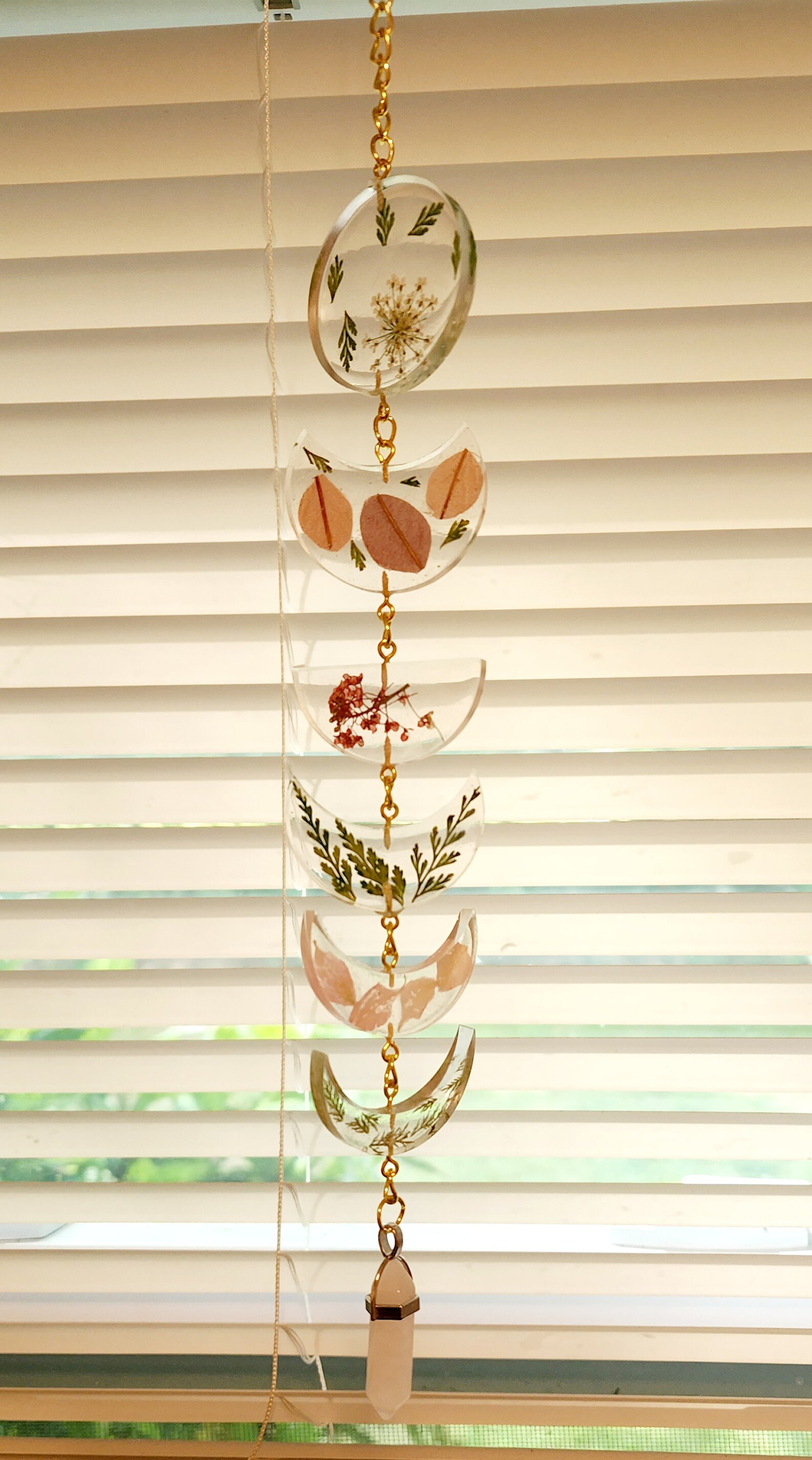 Hanging Moon Phase Decor Dried Flowers Flower Moon - Etsy