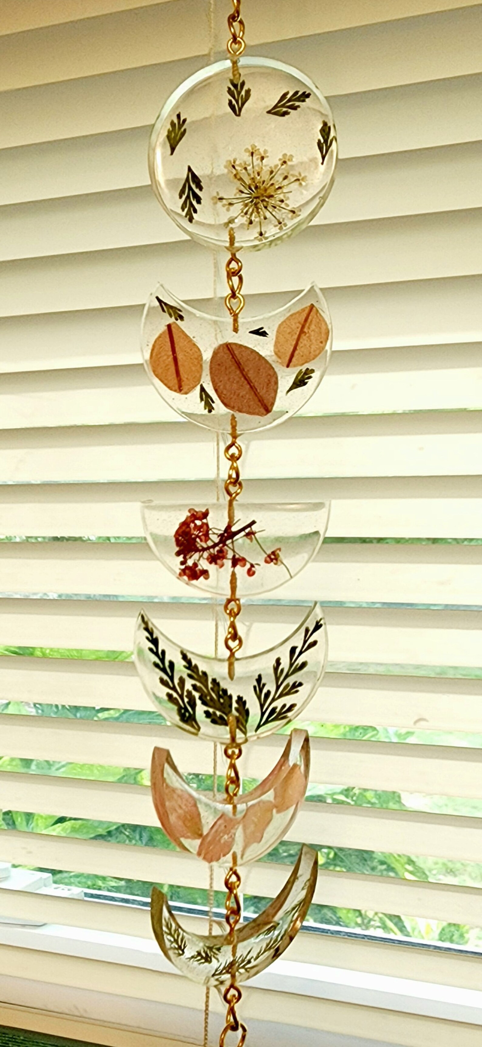 Hanging Moon Phase Decor Dried Flowers Flower Moon - Etsy