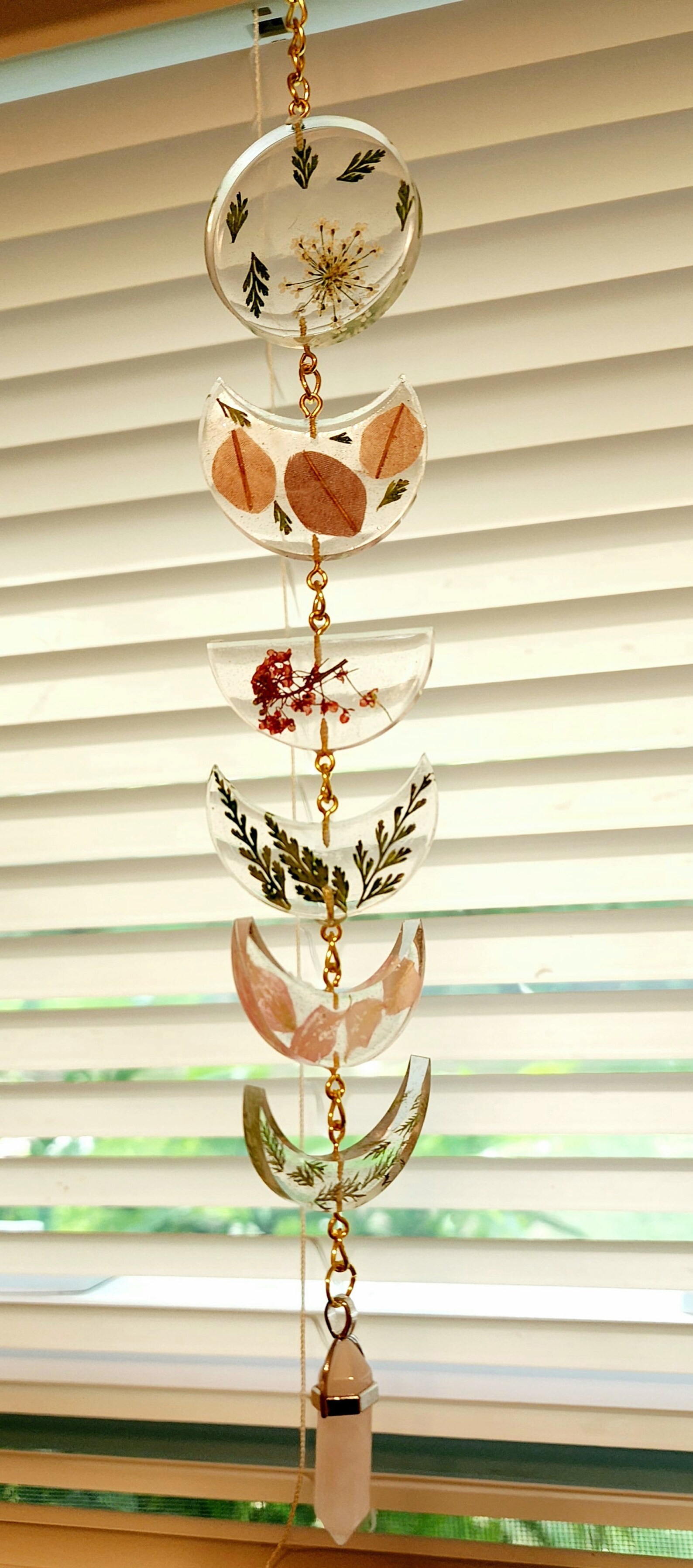 Hanging Moon Phase Decor Dried Flowers Flower Moon - Etsy