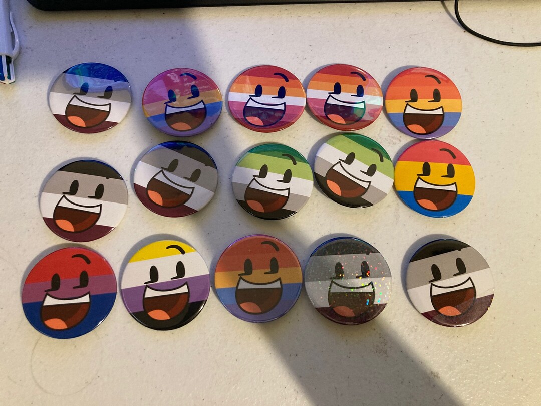 BFDI Face Pride Flag Button Pins Object Shows - Etsy UK