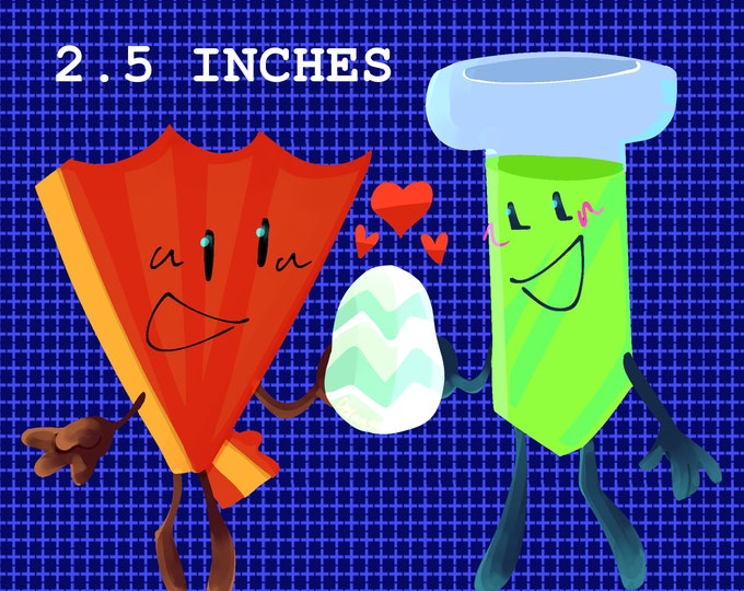 Fan and Test Tube Holographic Keychain - Inanimate Insanity - Object ...