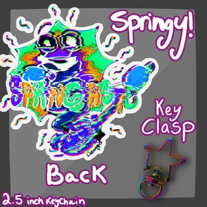 Springy Holographic Keychain - Inanimate Insanity - Object Shows - Etsy