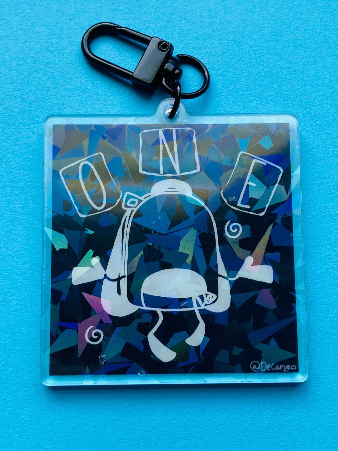 Liam (black and White) HFJONE - Holographic Keychain - Object Show - Etsy