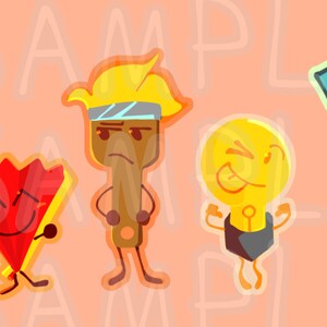 Inanimate Insanity Stickers 1 Sticker Sheet Fan Paintbrush and ...