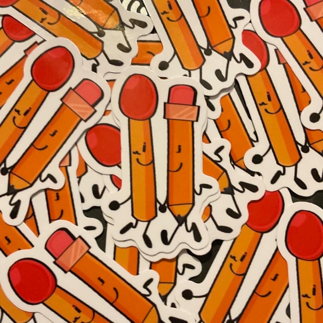 Match and Pencil Sticker BFDI Object Show - Etsy