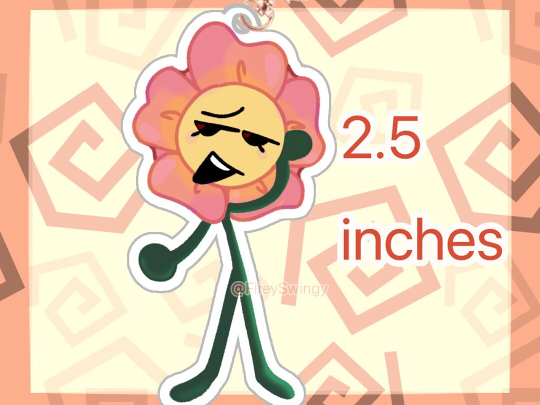 Flower BFB BFDI Holographic Keychain Object Shows - Etsy