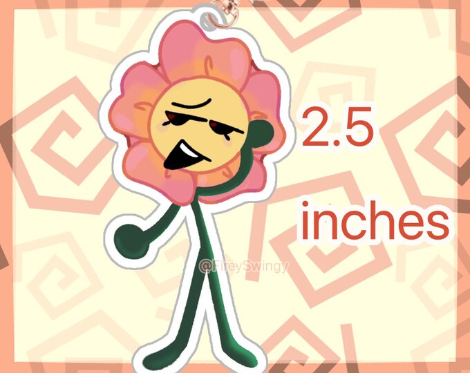 Flower BFB BFDI Holographic Keychain Object Shows - Etsy