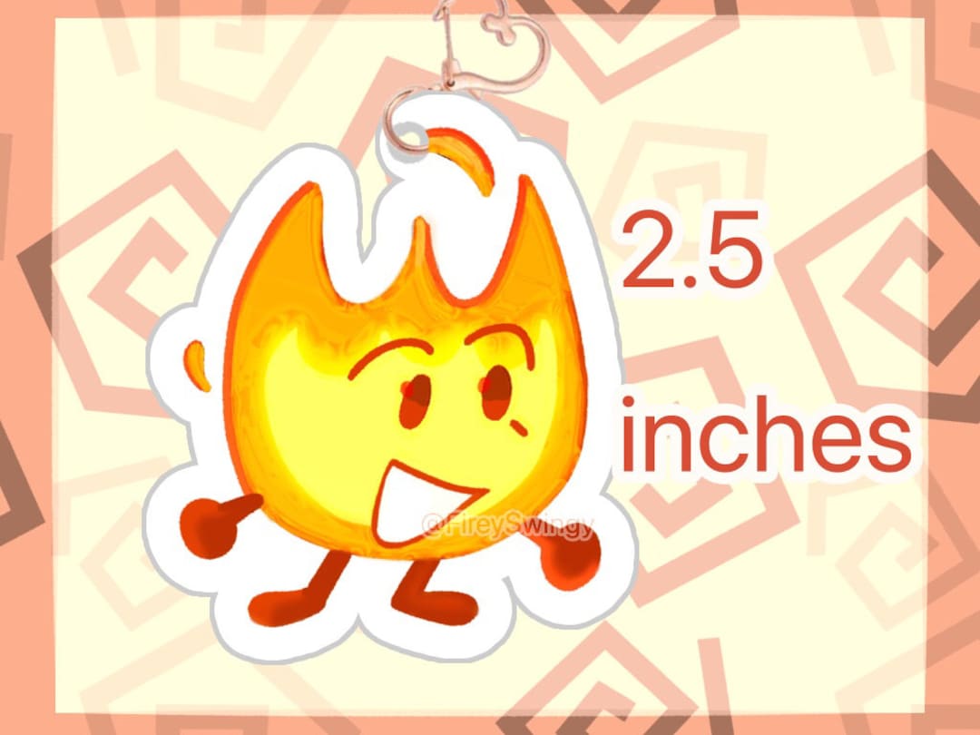 Pre-orders Firey BFB BFDI Holographic Keychain Object - Etsy