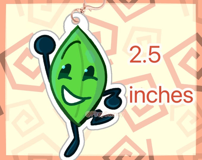 Leafy BFB BFDI Holographic Keychain - Object Shows - Etsy