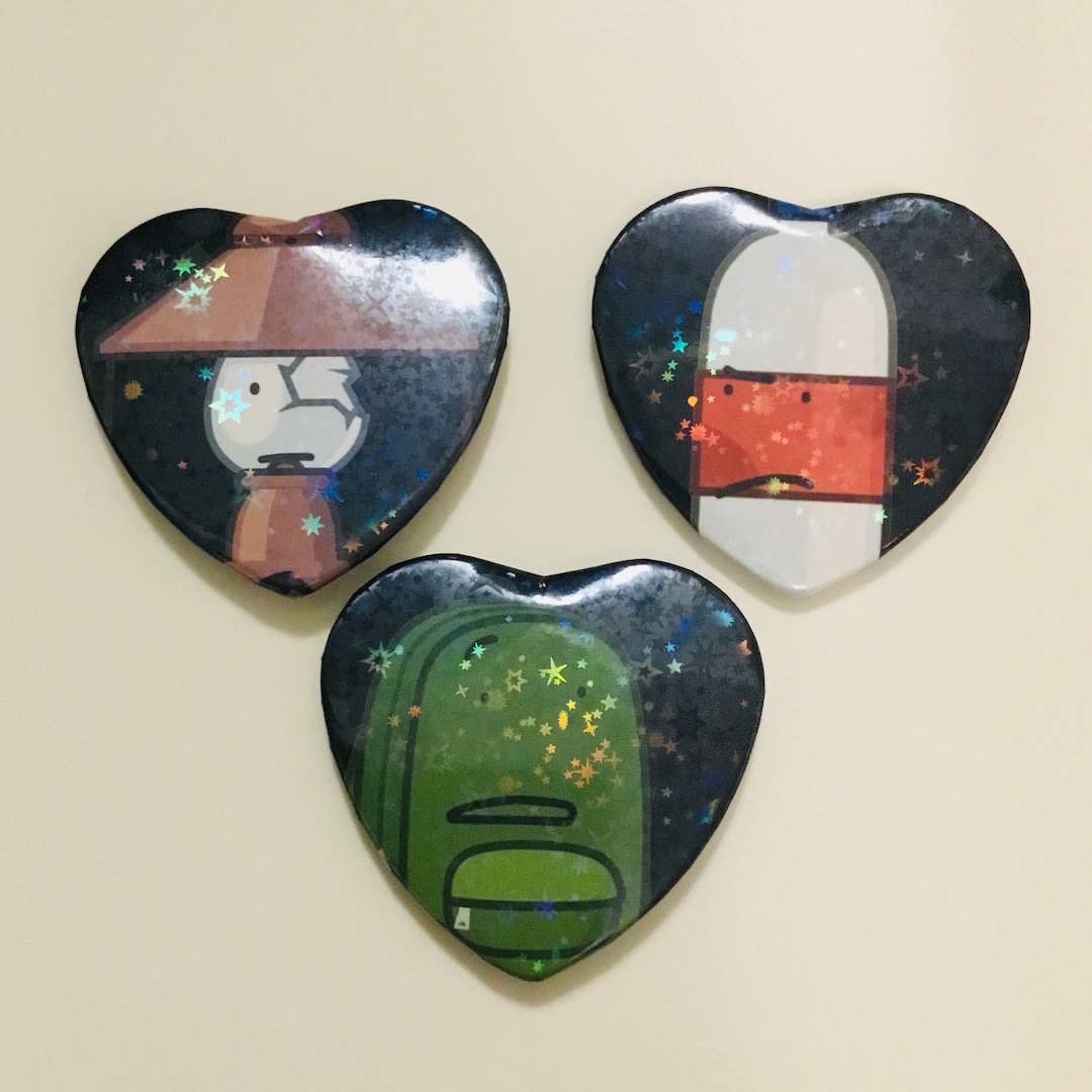 Liam Airy Bryce HFJONE Heart Pins - Holographic Pin - Object Show - Etsy