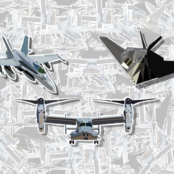 Military Aircraft Sticker - Etsy