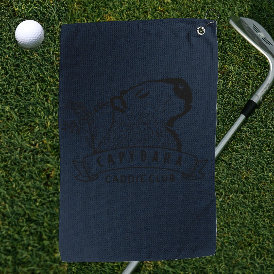 Capybara Caddie Club Golf Towel for Ladies, Navy Blue Women's Green ...