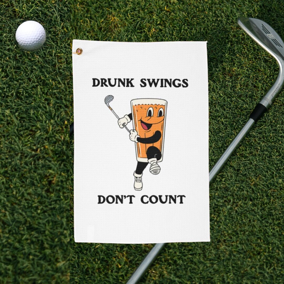 Beer Golf Towel Drunk Swings Don't Count , Funny Bachelor Party Favor ...