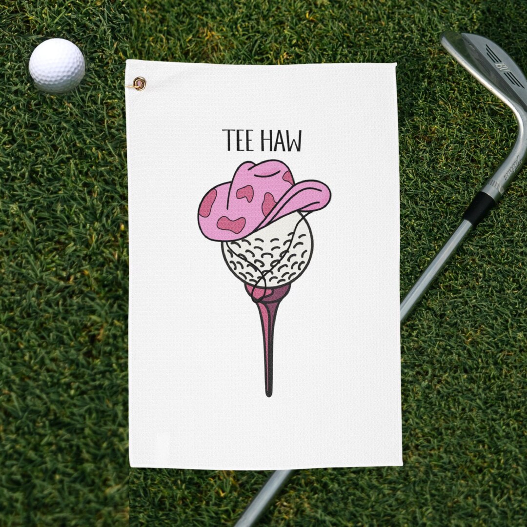 Tee Haw Cowgirl Golf Ball Golf Towel for Western Ladies Golf Lovers ...
