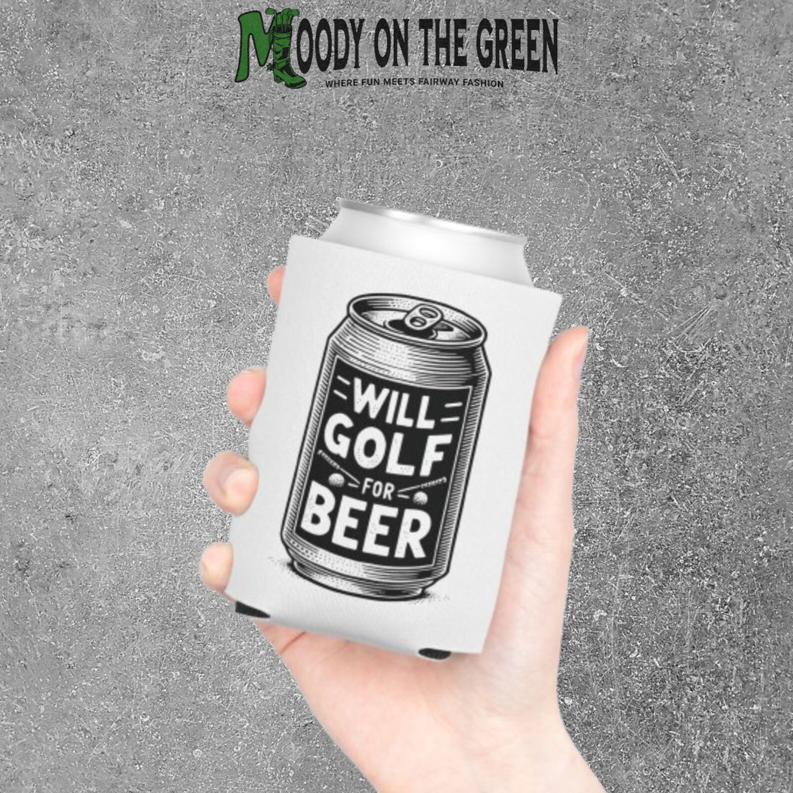Golf Can Cozie, Will Golf for Beer Slim Can Cooler, Beer Can Drink ...