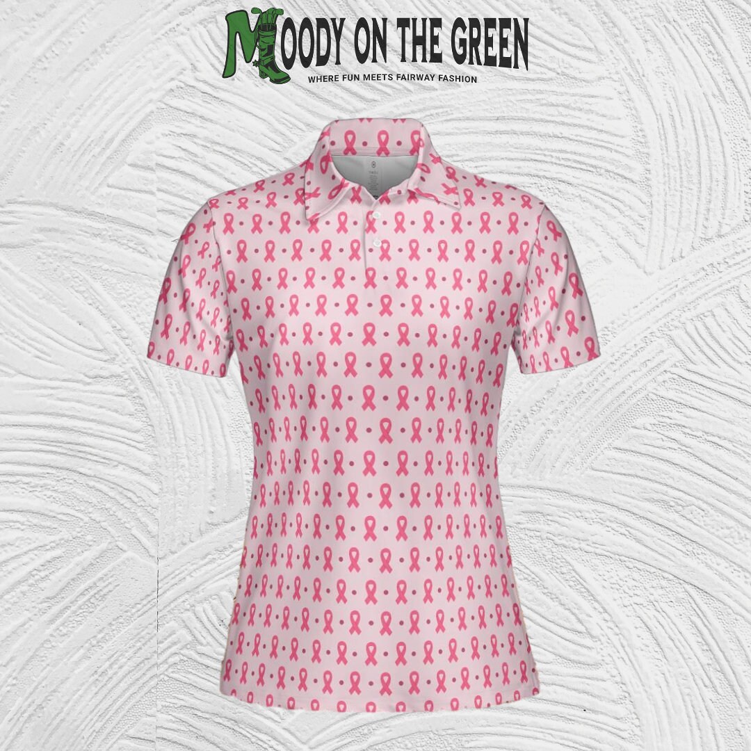 Breast Cancer Awareness Shirt, Ladies Pink Golf Polo, Womens Pink ...