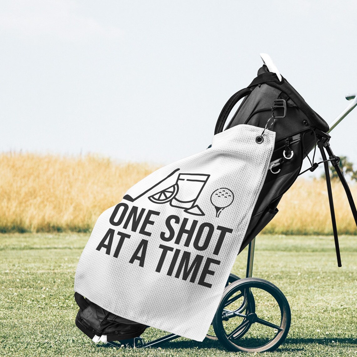 One Shot at a Time Golf Towel Funny Golf Gift Golfer Men Golf Gifts ...
