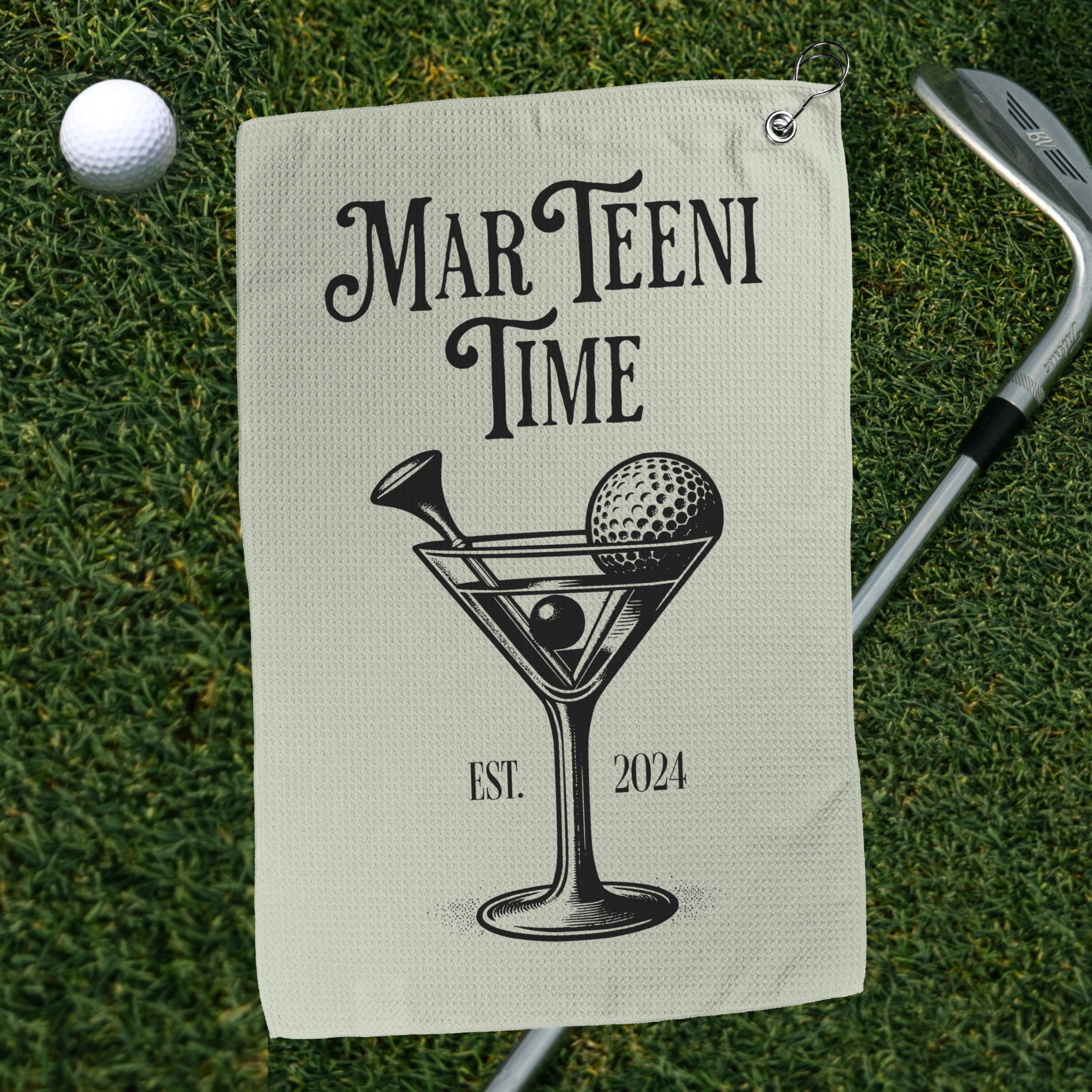 Martini Time Vintage Golf Towel for Womens Golf Gifts for Her, Country Club EST 2024, Gifts for ...