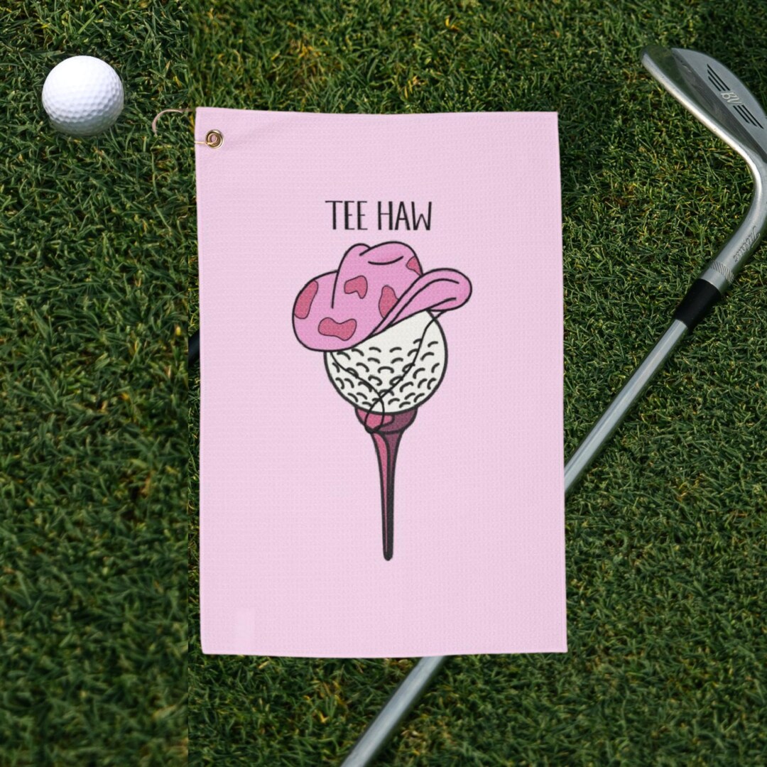 Tee Haw Cowgirl Golf Ball Golf Towel for Western Ladies Golf Lovers ...