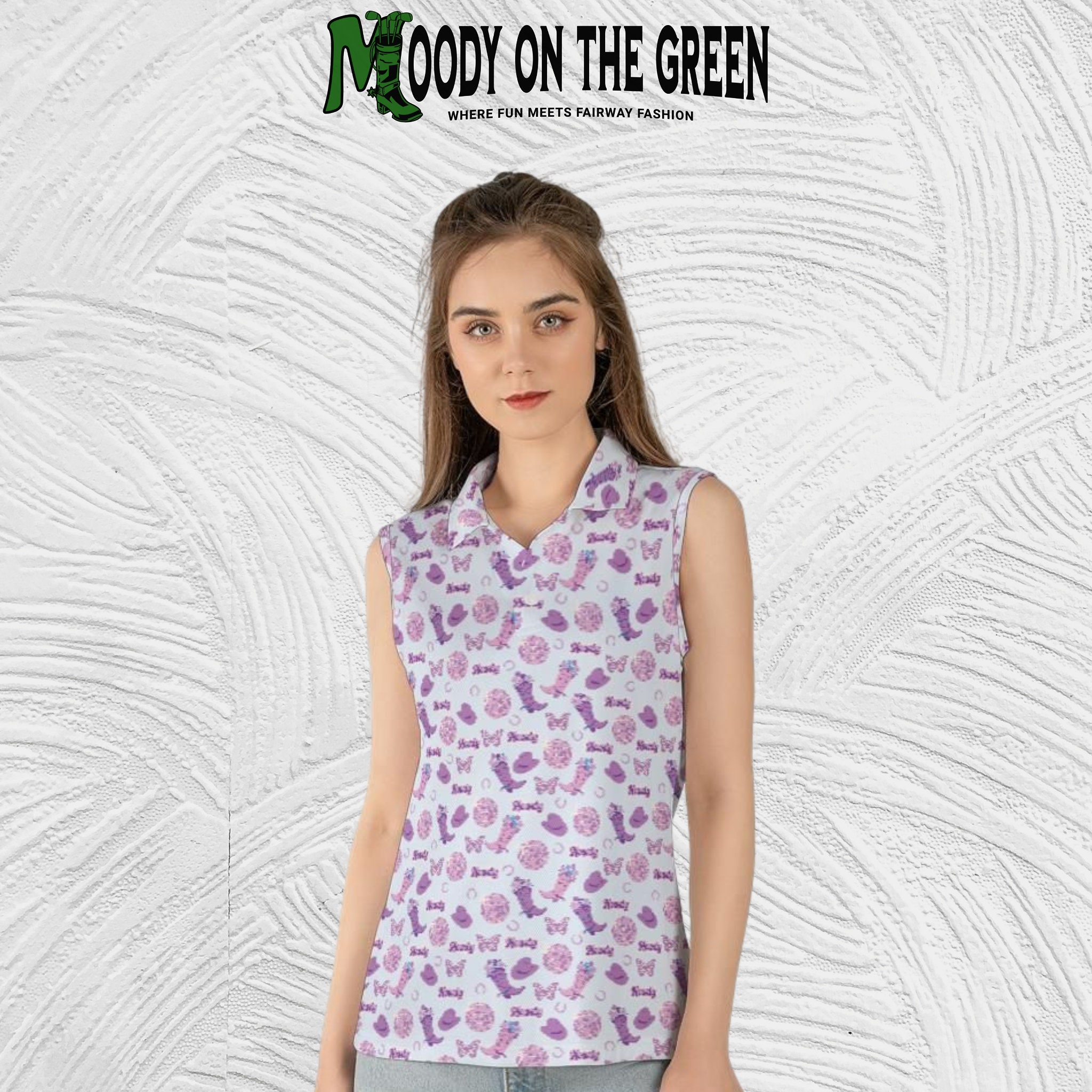 Purple Western Womens Golf Shirt, Howdy Ladies Golf Polo, Unique Gifts ...