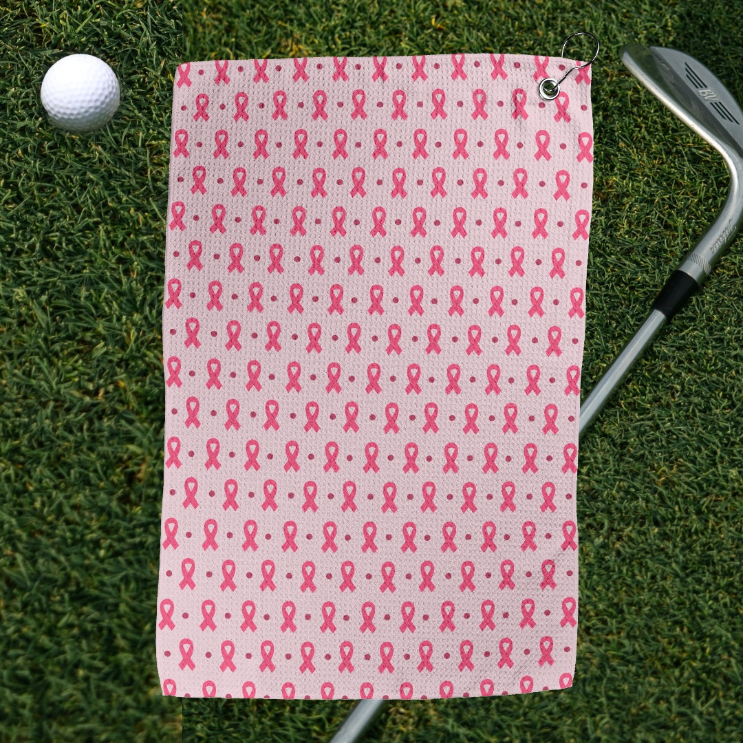 Breast Cancer Awareness Golf Towel, Pink Awareness Ribbon Towel for ...