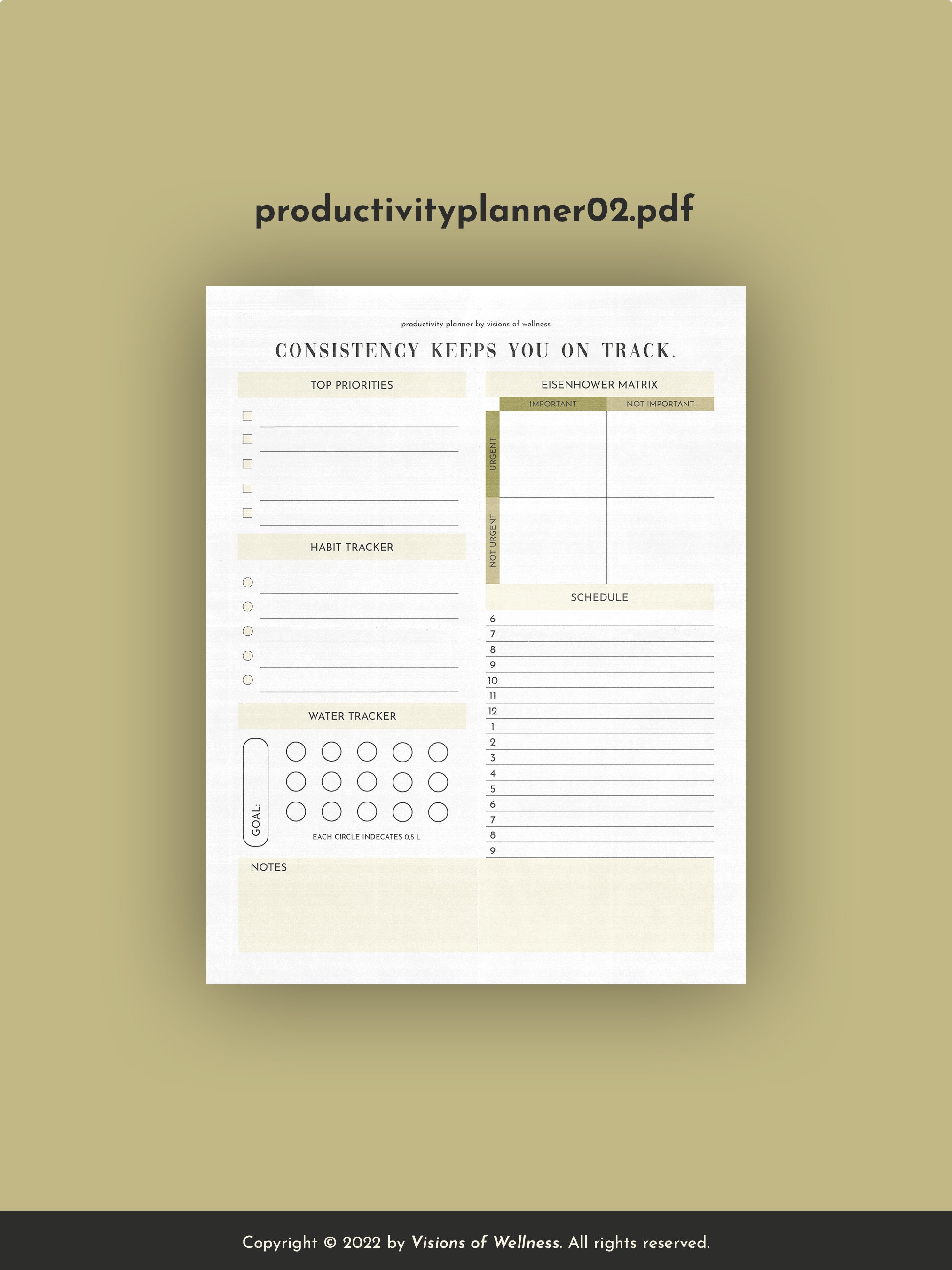 Digital Productivity Planner | Productivity Planner for Life Printable ...
