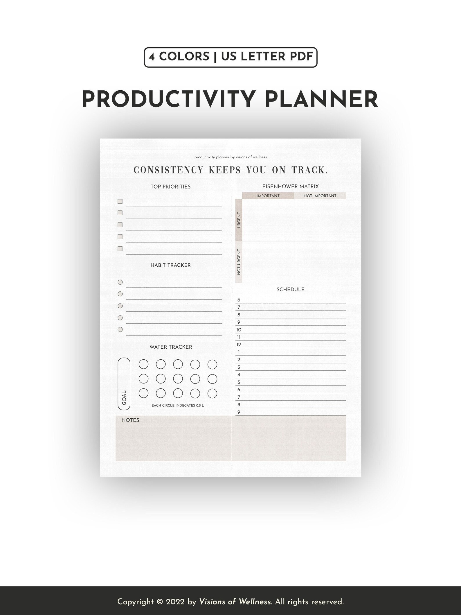 Digital Productivity Planner | Productivity Planner for Life Printable ...