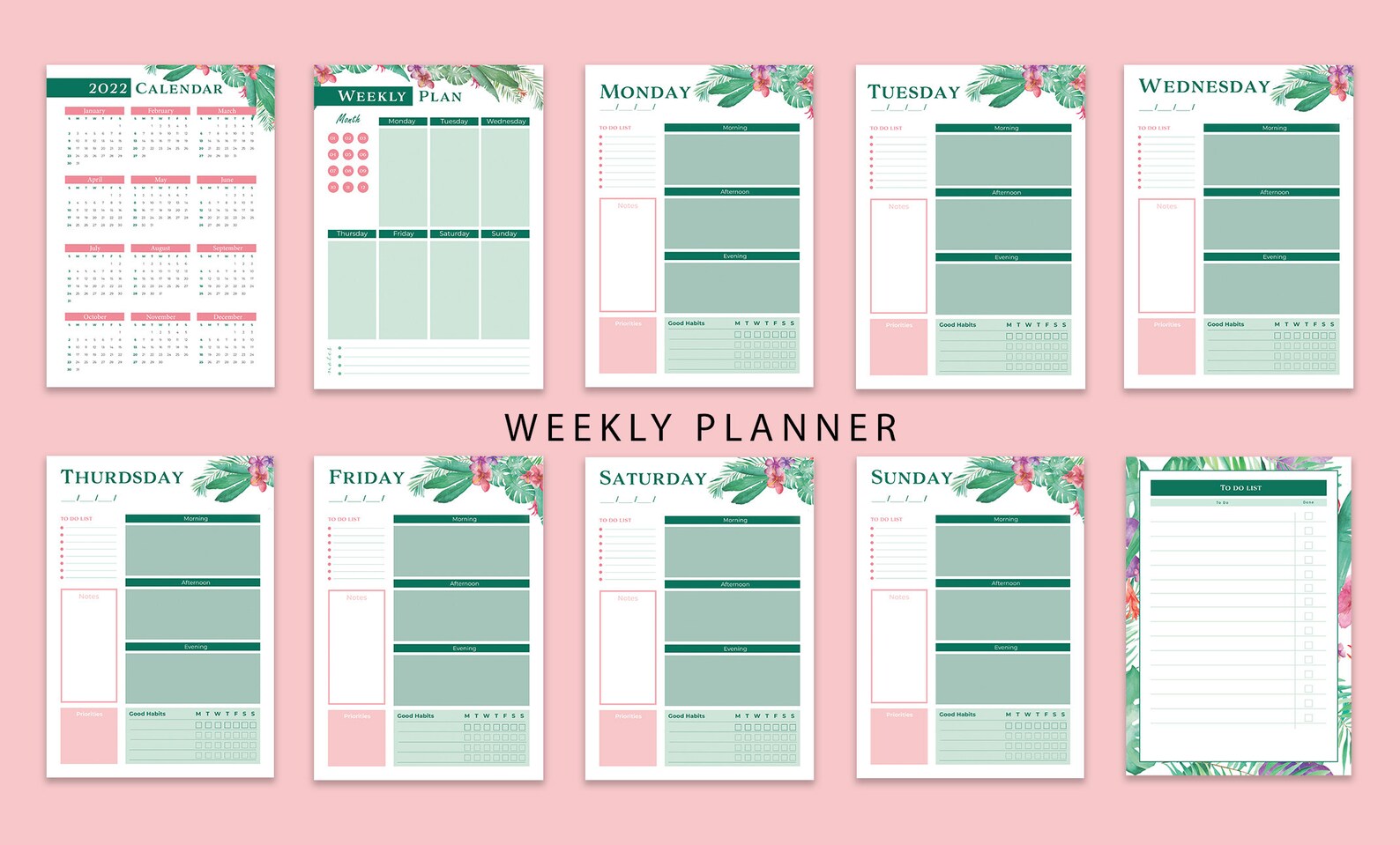 Digital Planner | Daily Planner | Weekly Planner | Monthly Planner ...